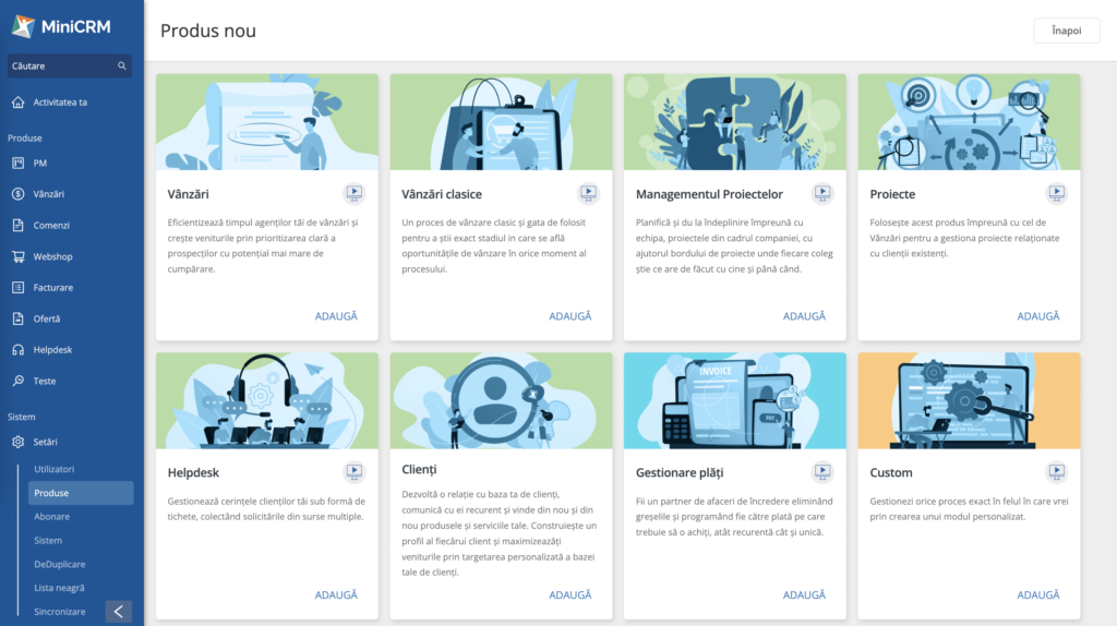 Ce este MiniCRM? - Documentație MiniCRM